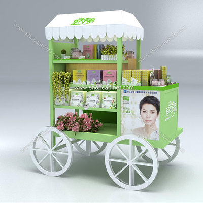 Cosmetics display design showcase for makeup supplier