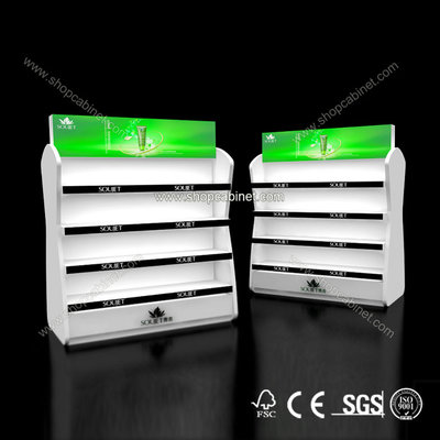 Acrylic cosmetic counter display showcase for well-known brand supplier