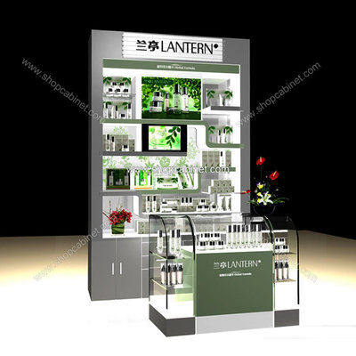 Best sale custom cosmetic display showcase, makeup display case supplier