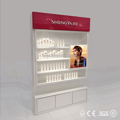 Best sale custom cosmetic display showcase, makeup display case supplier