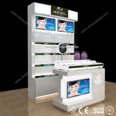 Stylish design standing cosmetic cabinet showcase supplier