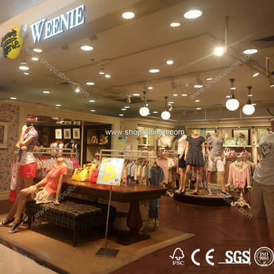 Clothes Shop Fitting Wood Shelf For Shop supplier