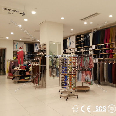 Clothes Shop Fitting Wood Shelf For Shop supplier
