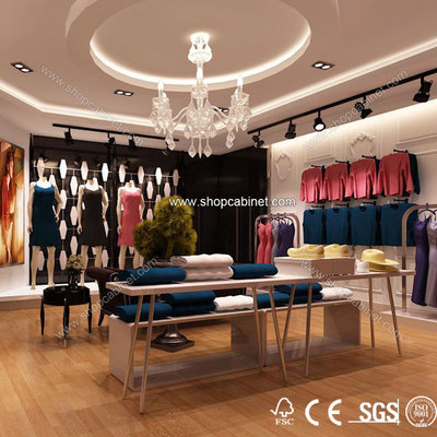 Fashion metal display shelf &amp;hanging clothes shelf supplier