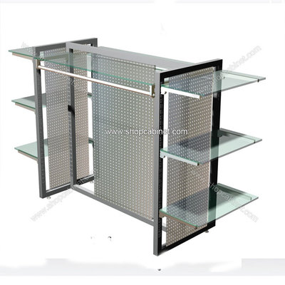 Design hot-sale clothes store wood display shelf supplier