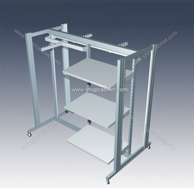Design hot-sale clothes store wood display shelf supplier