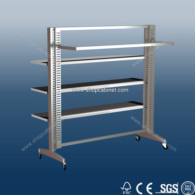 New style stainless fashion displays steel clothes shelf for retail store supplier