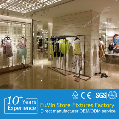 factory shelves rotating display/ shop clothes hanger stand/ pegboard shelf supplier
