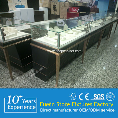 wooden jewelry display showcase/store jewelry stand supplier