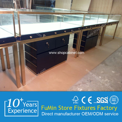 wooden jewelry display showcase/store jewelry stand supplier