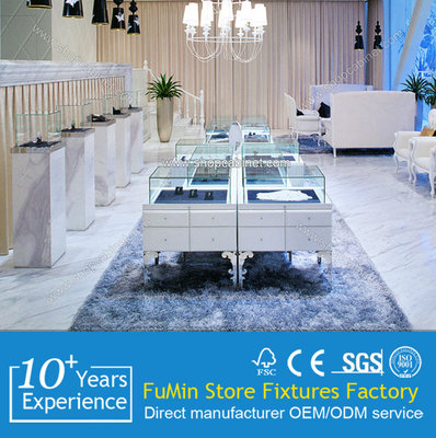 Jewelry Showcase supermarket rack wood show case display supplier