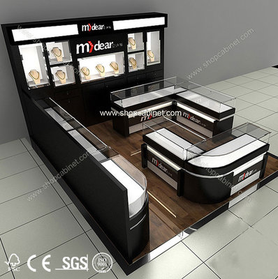 Customized Acrylic/metal durable/lockable/rotatable jewelry display cabinet/showcase supplier