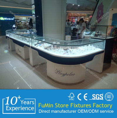 Modern elegant lockable watch and jewelry showcase for store supplier