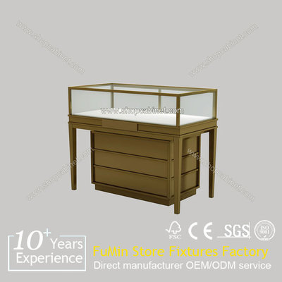 China clear acrylic counter top used jewelry display cabinets supplier