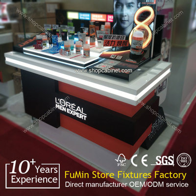 luxury cosmetics kiosk showcase design to display eyeshade supplier