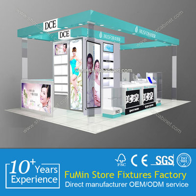 luxury cosmetics kiosk showcase design to display eyeshade supplier