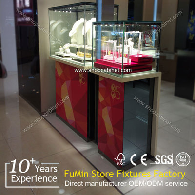 Nice Looking glass jewelry display cabinet for shop supplier