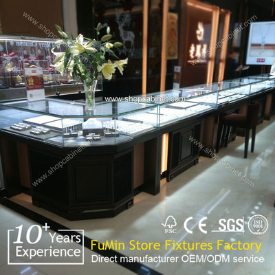 Nice Looking glass jewelry display cabinet for shop supplier