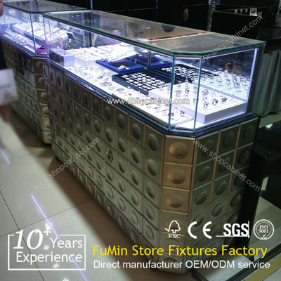 countertop glass jewelry display cabinet supplier