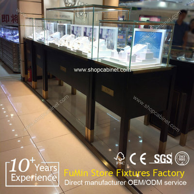 countertop glass jewelry display cabinet supplier