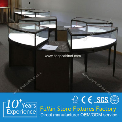 countertop glass jewelry display cabinet supplier