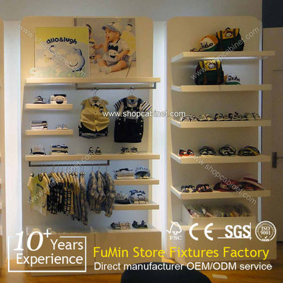 plastic acrylic shelf for garment store displaying slat wall display stand supplier