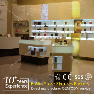 European style cosmetic store unique acrylic makeup display case supplier