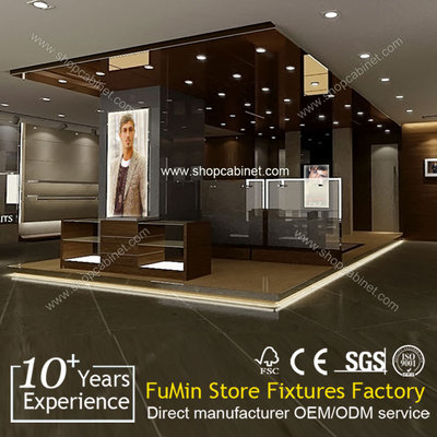 high-end garment display stand design for store design with LED supplier