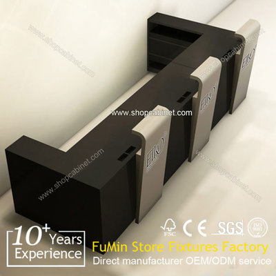 High end cash desks checkout counter display cabinet supplier