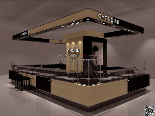 Luxurious free original design jewelry display showcase jewelry kiosk supplier