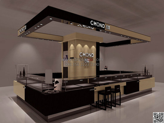 Luxurious free original design jewelry display showcase jewelry kiosk supplier