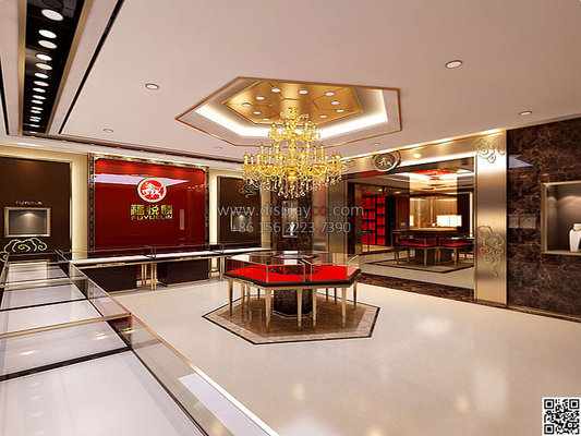 shopping mall high end jewelry shop display showcase with led supplier
