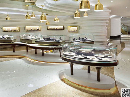 shopping mall high end jewelry shop display showcase with led supplier