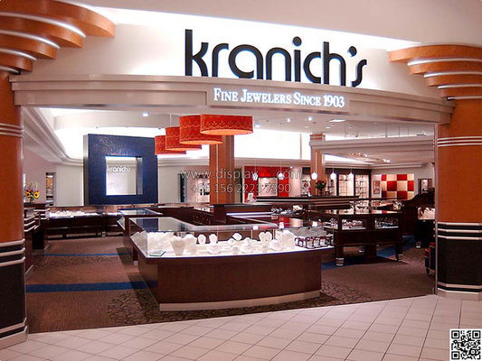 High quality jewelry display showcase,metal jewellery showcase supplier