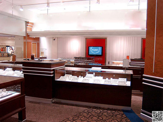 Wonderful jewellery shop interior design jewelry display showcase MDF jewelry showcase supplier