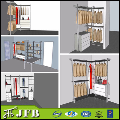 China aluminum  profile for wardrobe diy installation bedroom sets with shoes rack supplier