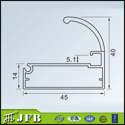 China kitchen chrome door handle cover drawer window metal aluminum furniture profile supplier