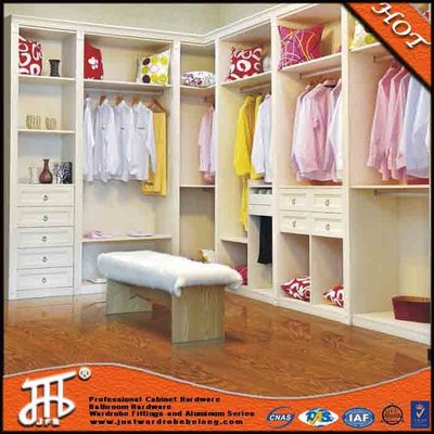 China Comparable things made aluminum wardrobe pole system flat packing walk in closet supplier