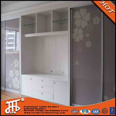 Space saving home furniture walk in closet system anodized silver pillar customed height supplier