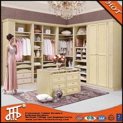 Comparable things made aluminum wardrobe pole system flat packing walk in closet supplier