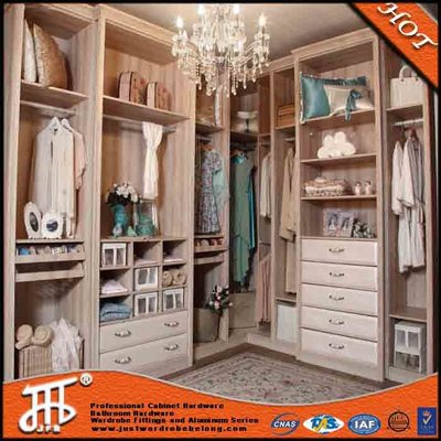 Comparable things made aluminum wardrobe pole system flat packing walk in closet supplier