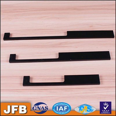 128/160/192/320MM holes distances Anodized Black finish aluminum wardrobe pull kitchen cabinet handle supplier