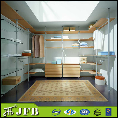 Flat packing walk in aluminum pole system wardrobe DIY walk in wardrobe MDF wardrobe supplier