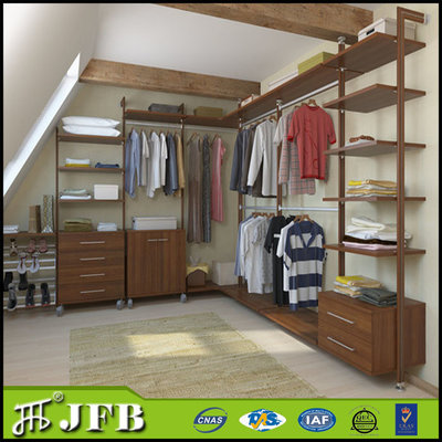 Flat packing walk in aluminum pole system wardrobe DIY walk in wardrobe MDF wardrobe supplier