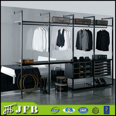 Flat packing walk in aluminum pole system wardrobe DIY walk in wardrobe MDF wardrobe supplier