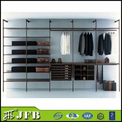 Customized pole system diy walk in wardrobe, aluminum wardrobe pole system, black color pole system wardrobe supplier