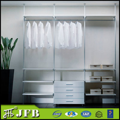 Customized pole system diy walk in wardrobe, wardrobe pole system, aluminum pole system wardrobe supplier