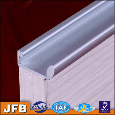 Pull Handle Edge banding frame aluminum 6063 Series Alloy Profiles For Kitchen Cabinet Door supplier