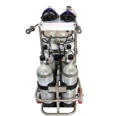 High Quality 4 Carbon Fiber Cylinder Long tube Positive Pressure Air drager breathing apparatus SCBA On Sale supplier