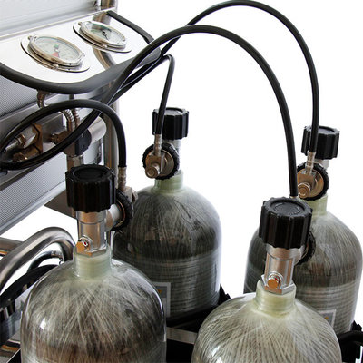 High Quality 4 Carbon Fiber Cylinder Long tube Positive Pressure Air drager breathing apparatus SCBA On Sale supplier